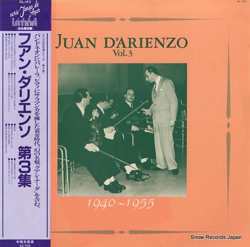 D'ARIENZO, JUAN juan d'arienzo vol.3 DL-143 Vinyl Records - Snow ...